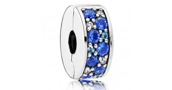 Pandora zeus-Pandora Clips-Blue Mosaic Shining Elegance-Cubic Zirconia