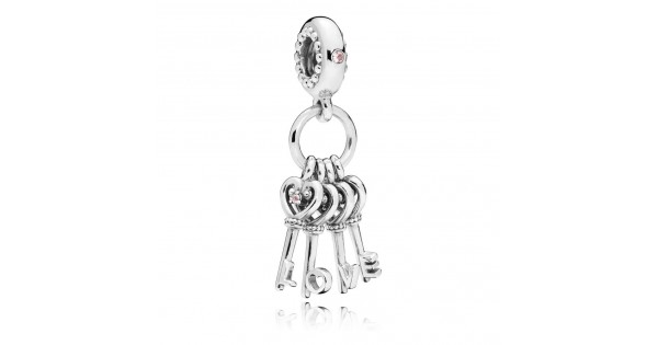 Pandora 3d arcade-Pandora Charm-Keys of Love Dangle-Red CZ-Multi ...