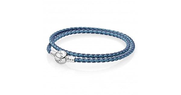 Official Pandora Online Website-Pandora Bracelet-Blue Mix Double Woven ...