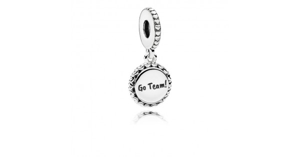 Pandora initial necklace-Pandora Charm-Cheerleader Dangle-Mixed Enamel