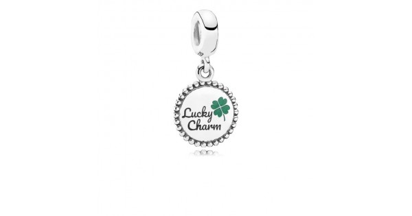Pandora 5925 ale-Pandora Charm-Lucky Dangle-Mixed Enamel